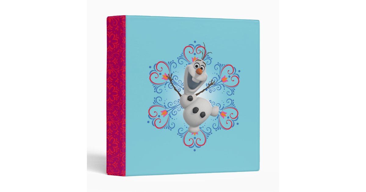 Olaf | Heart Frame 3 Ring Binder | Zazzle