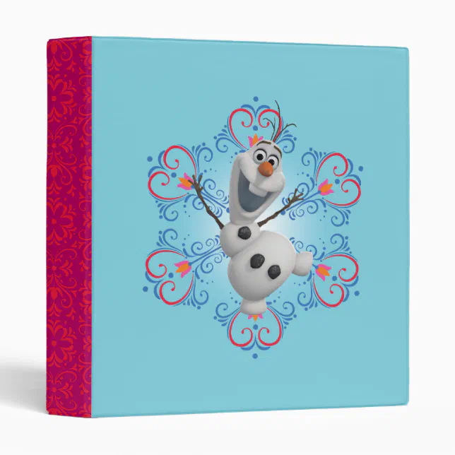 Olaf | Heart Frame 3 Ring Binder | Zazzle