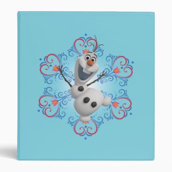 Olaf | Heart Frame 3 Ring Binder | Zazzle