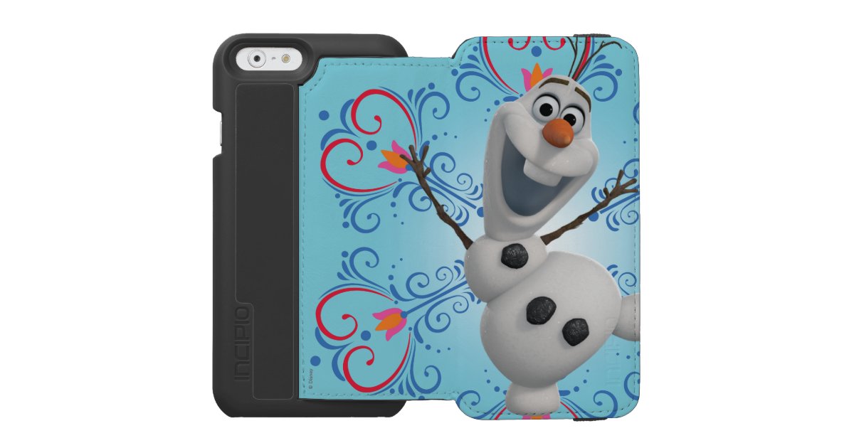 Olaf | Heart Frame Incipio iPhone Wallet Case | Zazzle