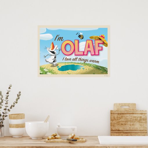 Olaf | I Love All Things Warm Poster | Zazzle