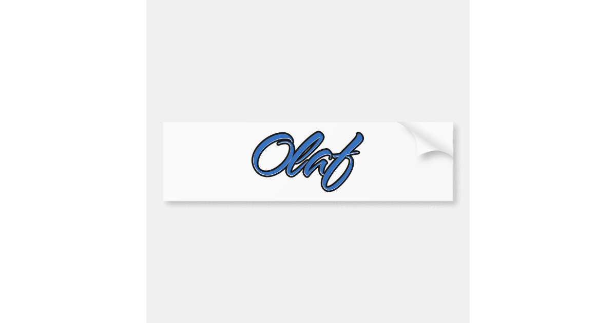 Olaf Name blue Aufkleber Sticker Autoaufkleber | Zazzle
