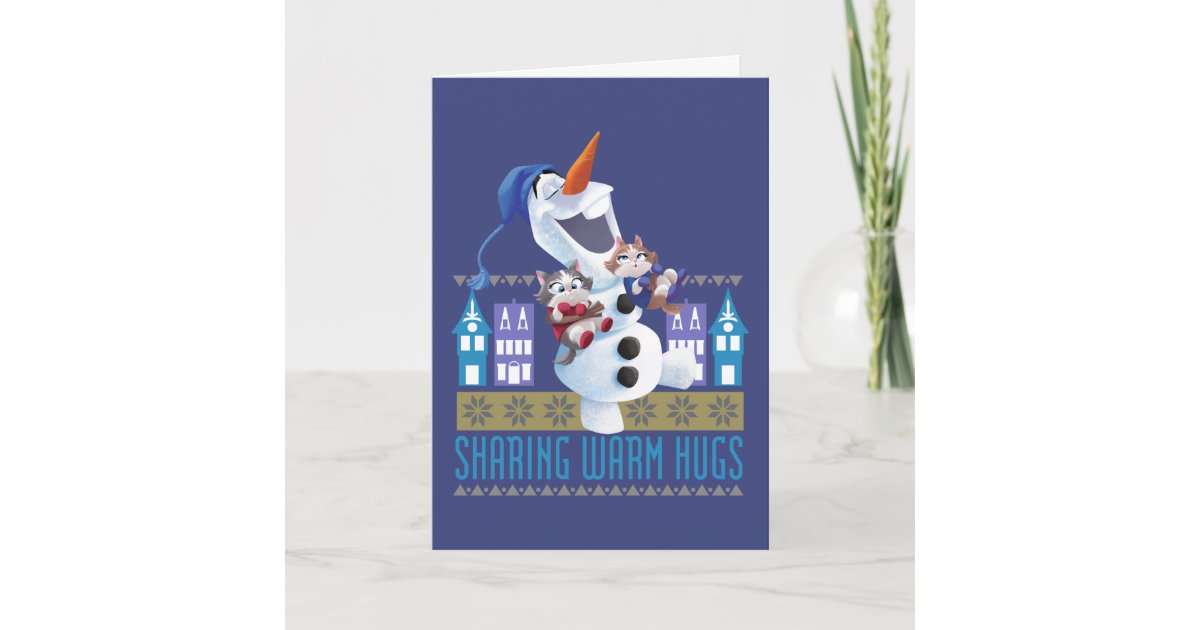 Olaf | Sharing Warm Hugs Holiday Card | Zazzle