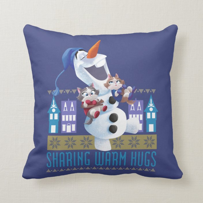 Olaf | Sharing Warm Hugs Throw Pillow | Zazzle.com