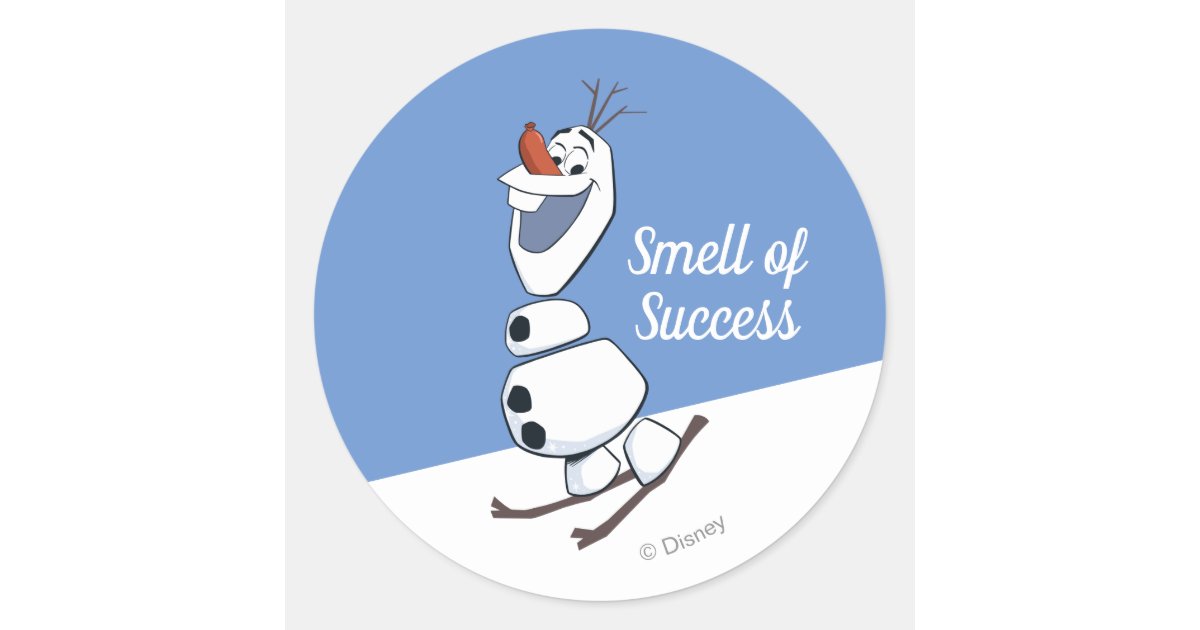 Olaf Skiing Classic Round Sticker | Zazzle
