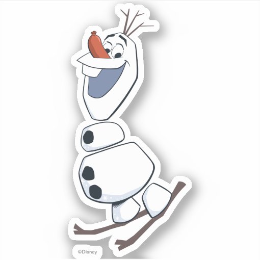 Olaf Skiing Sticker | Zazzle
