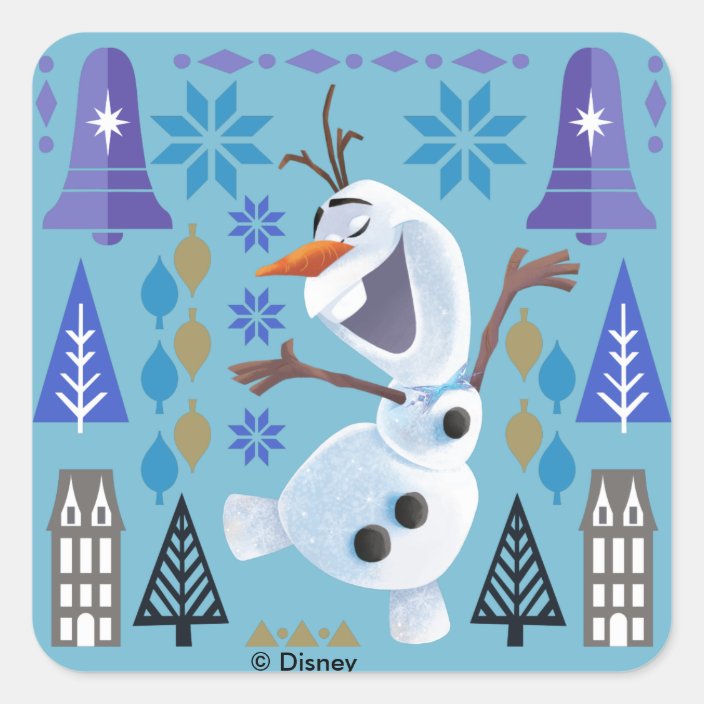 Olaf | Snow Magic Square Sticker | Zazzle.com