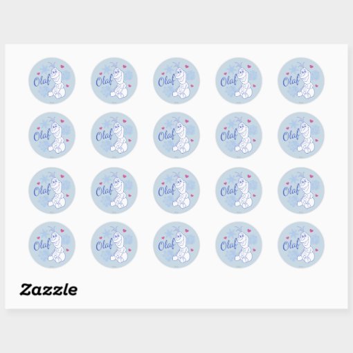 Olaf | Snowflakes Classic Round Sticker | Zazzle