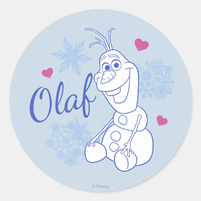 Olaf | Snowflakes Classic Round Sticker | Zazzle