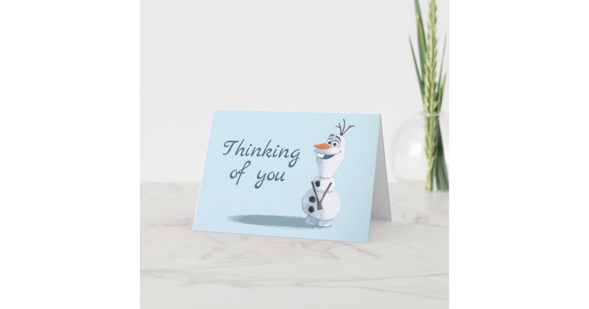 Olaf - Thinking of You Card | Zazzle