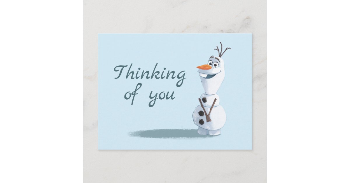 Olaf - Thinking of You Postcard | Zazzle