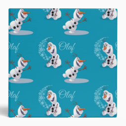 Olaf | Wave of Snowflakes Binder | Zazzle