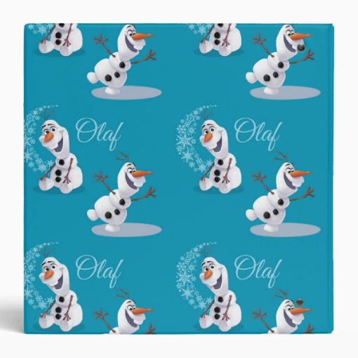 Olaf | Wave of Snowflakes Binder | Zazzle