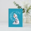 Olaf | Wave of Snowflakes Postcard | Zazzle