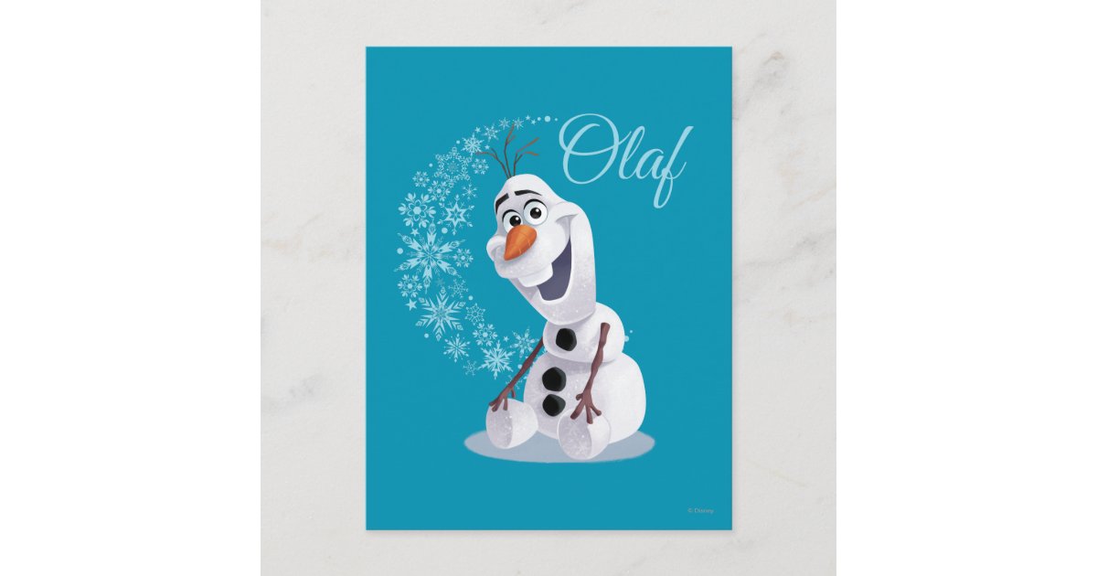 Olaf | Wave of Snowflakes Postcard | Zazzle