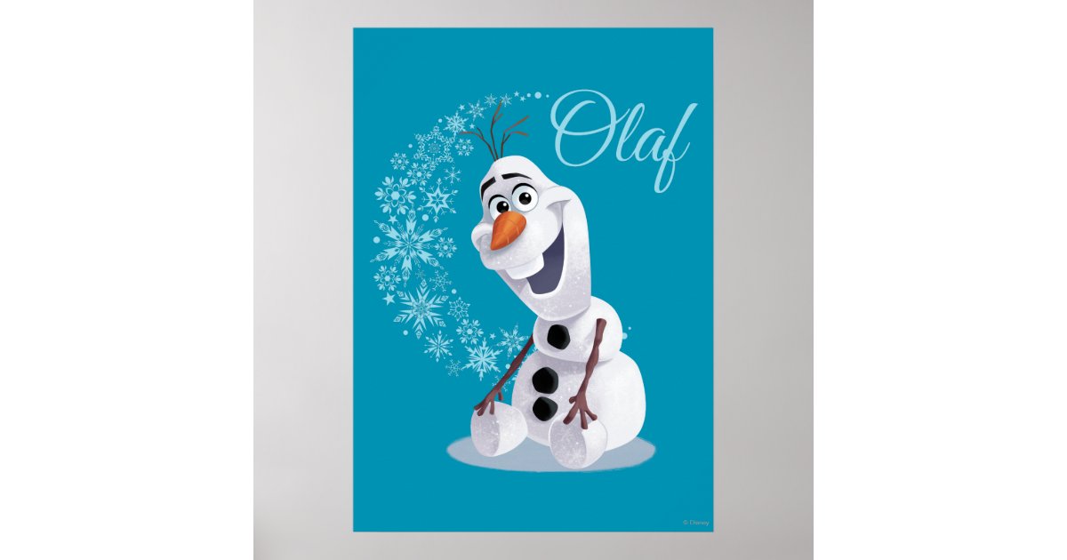 Olaf | Wave of Snowflakes Poster | Zazzle