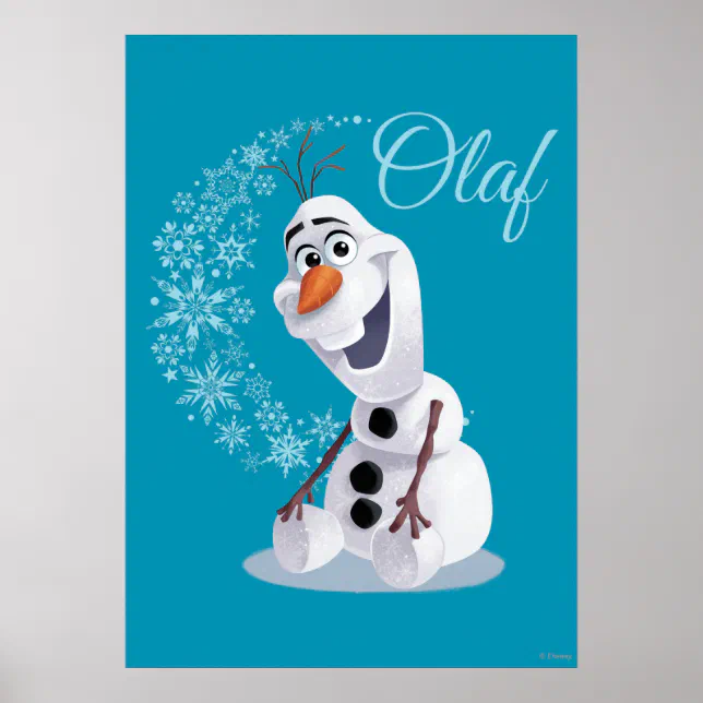 Olaf | Wave of Snowflakes Poster | Zazzle