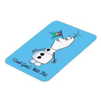 Olaf With Flag Nose Magnet | Zazzle