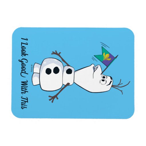 Olaf With Flag Nose Magnet | Zazzle