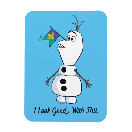 Olaf With Flag Nose Magnet | Zazzle.com