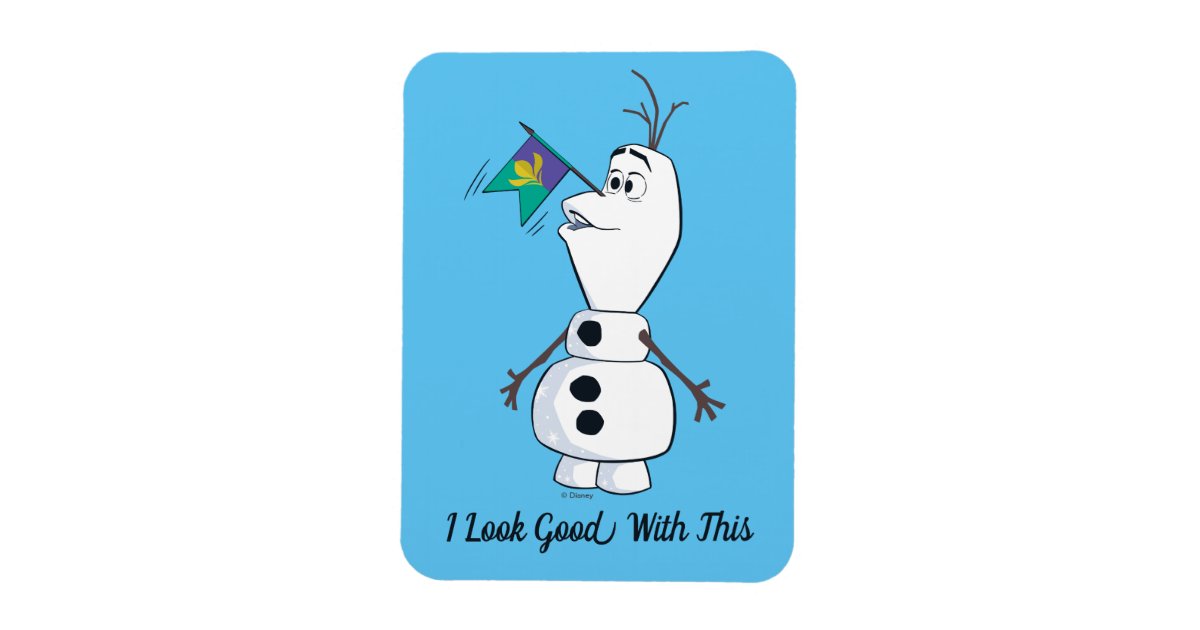 Olaf With Flag Nose Magnet | Zazzle