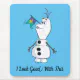 Olaf With Flag Nose Mouse Pad | Zazzle