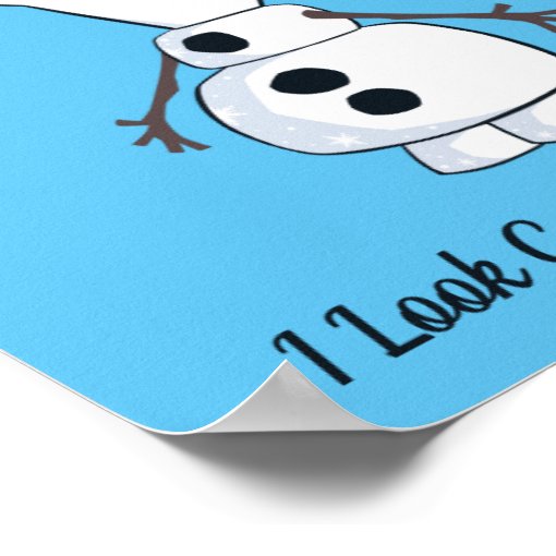 Olaf With Flag Nose Poster | Zazzle