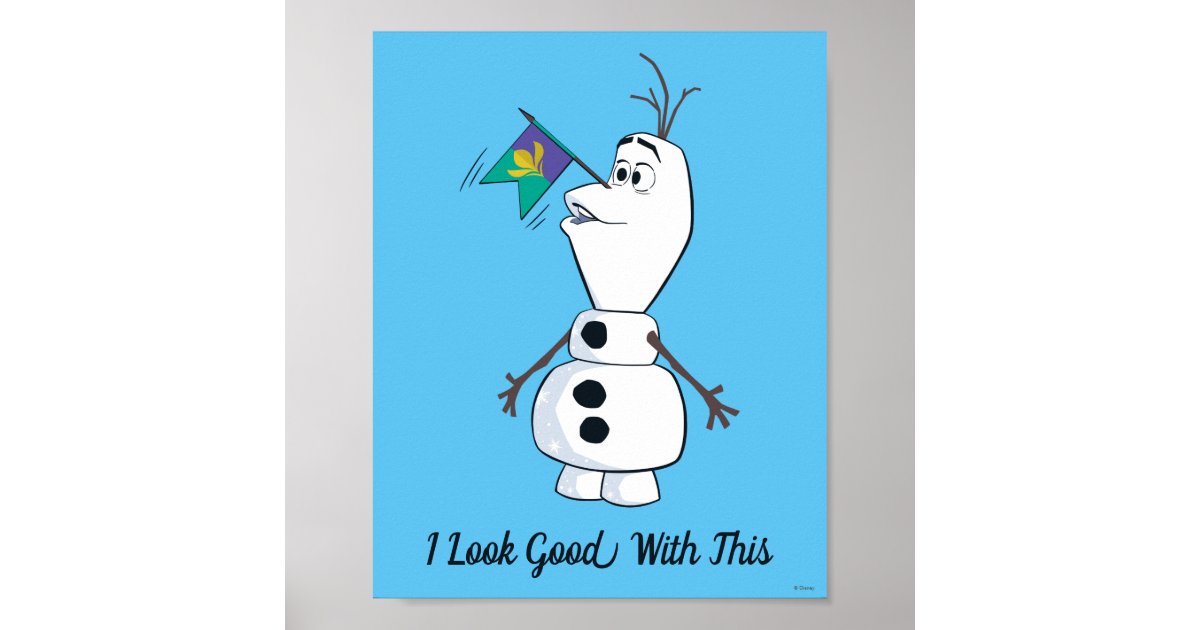 Olaf With Flag Nose Poster | Zazzle
