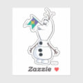 Olaf With Flag Nose Sticker | Zazzle