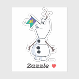 Olaf With Flag Nose Sticker | Zazzle