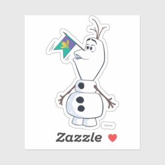 Olaf With Flag Nose Sticker | Zazzle