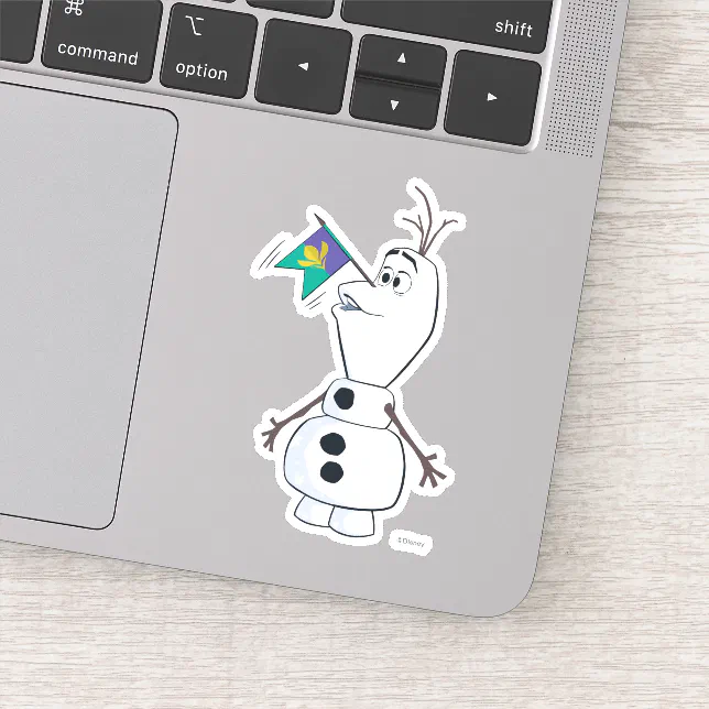 Olaf With Flag Nose Sticker | Zazzle