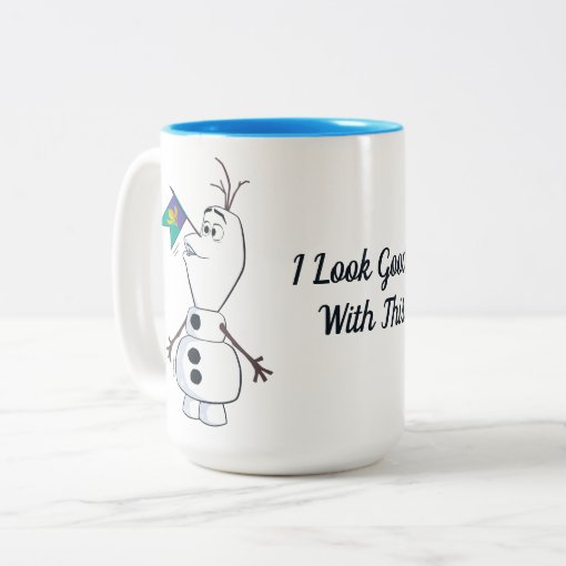 Olaf With Flag Nose Two-Tone Coffee Mug | Zazzle
