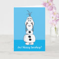 Olaf With No Nose Card | Zazzle