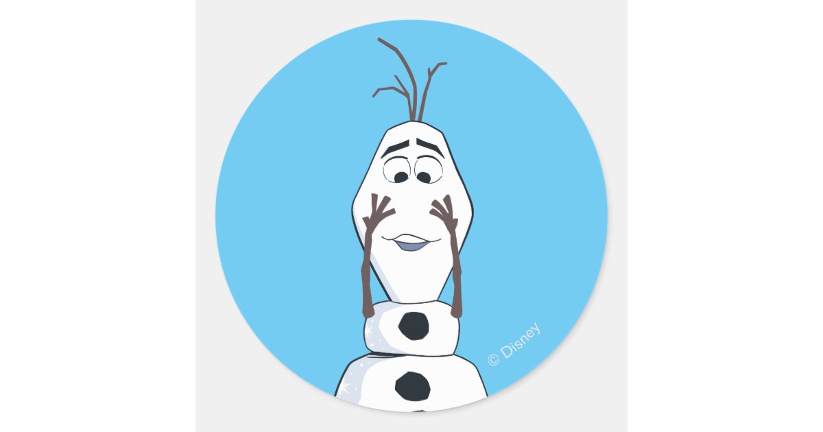 Olaf With No Nose Classic Round Sticker | Zazzle