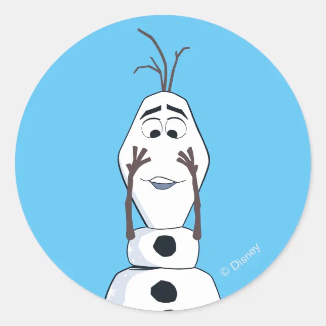 Olaf With No Nose Classic Round Sticker | Zazzle