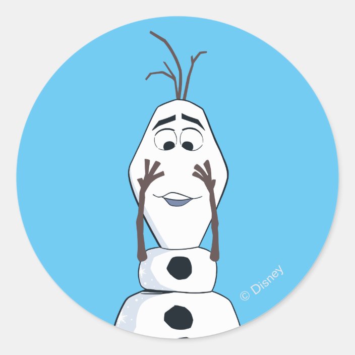 Olaf With No Nose Classic Round Sticker | Zazzle.com