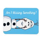 Olaf With No Nose Magnet | Zazzle