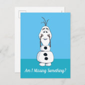 Olaf With No Nose Postcard | Zazzle