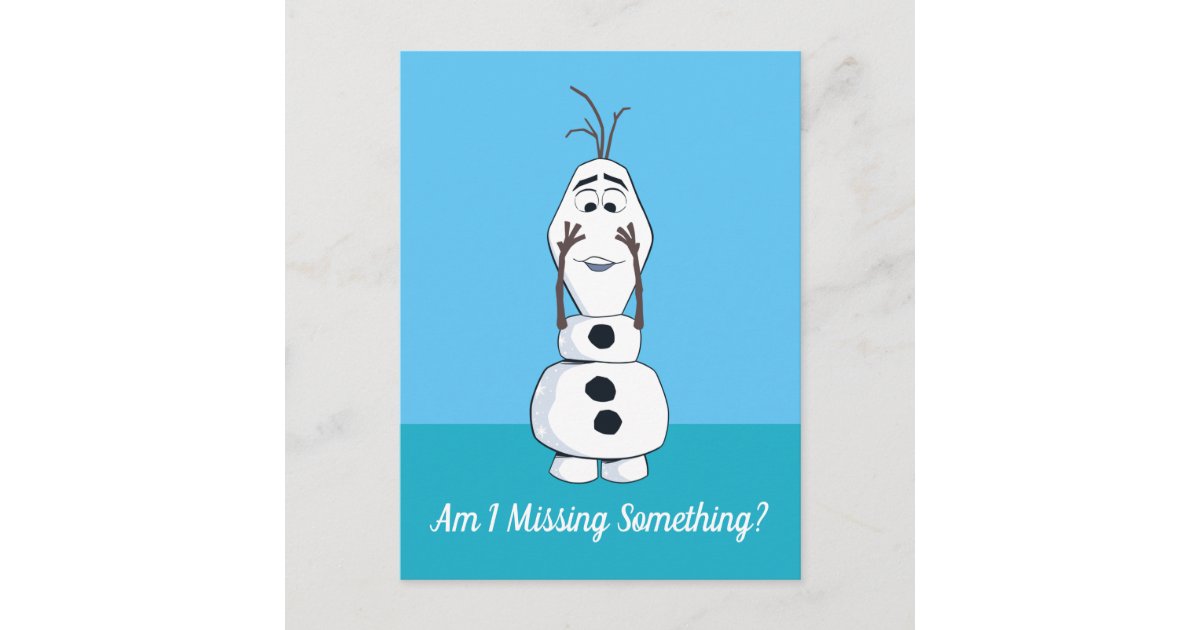 Olaf With No Nose Postcard | Zazzle
