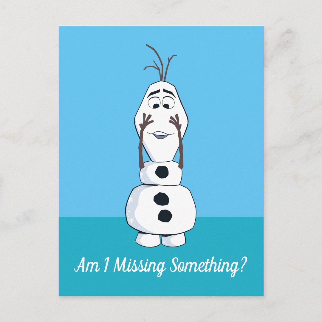 Olaf With No Nose Postcard | Zazzle