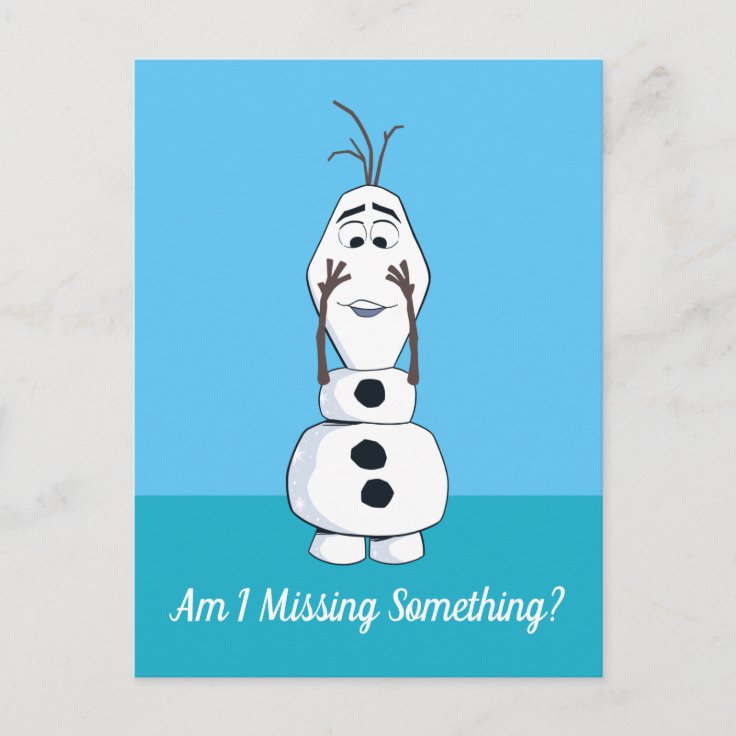 Olaf With No Nose Postcard | Zazzle