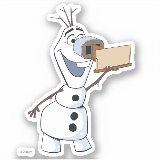 Olaf With Viewfinder Nose Sticker | Zazzle