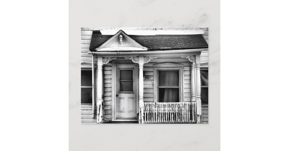 Old Abandoned House Number 90 BW Postcard | Zazzle