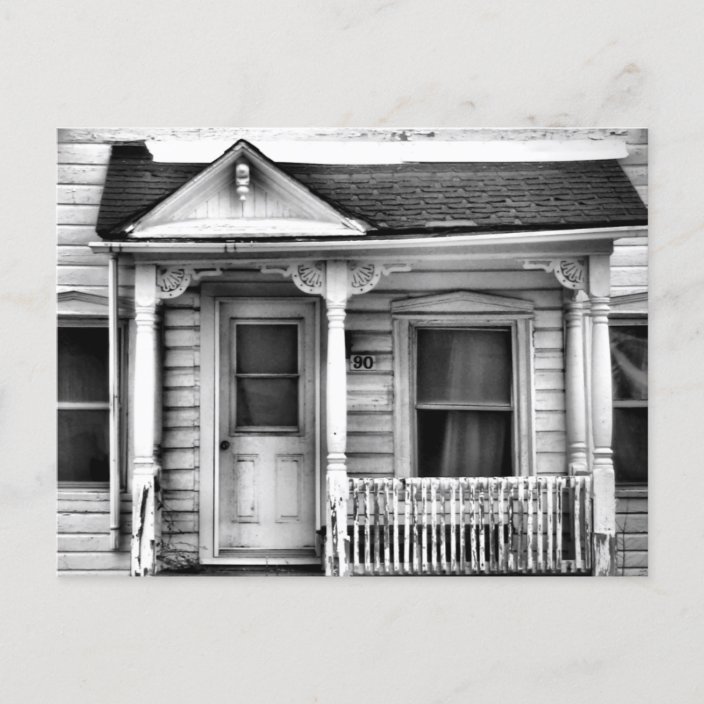 Old Abandoned House Number 90 BW Postcard | Zazzle.com