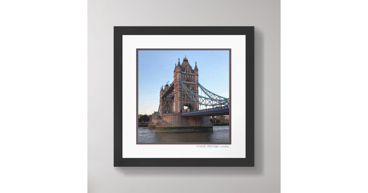 OLD AND QUAINT TOWER BRIDGE IN LONDON FRAMED ART | Zazzle