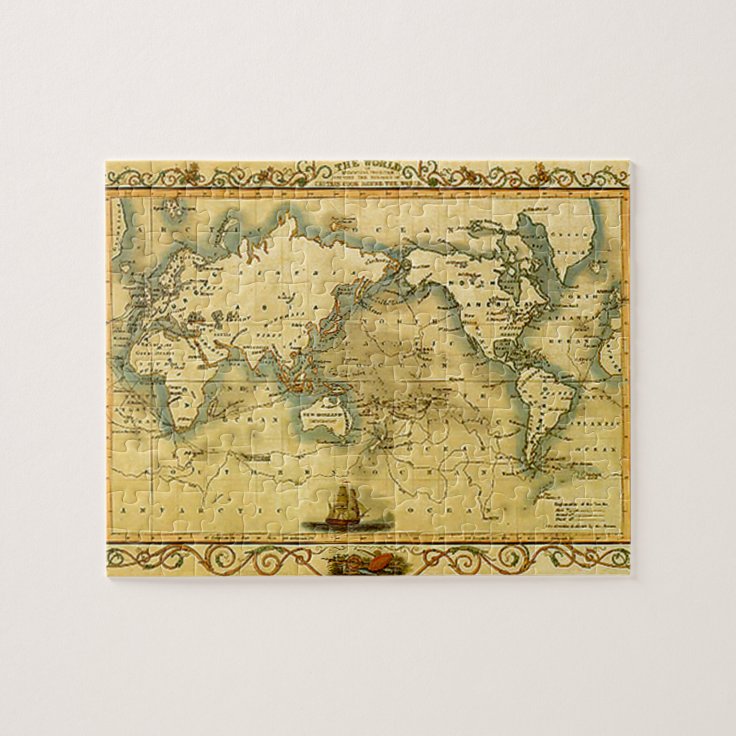 Old Antique World Map Jigsaw Puzzle | Zazzle
