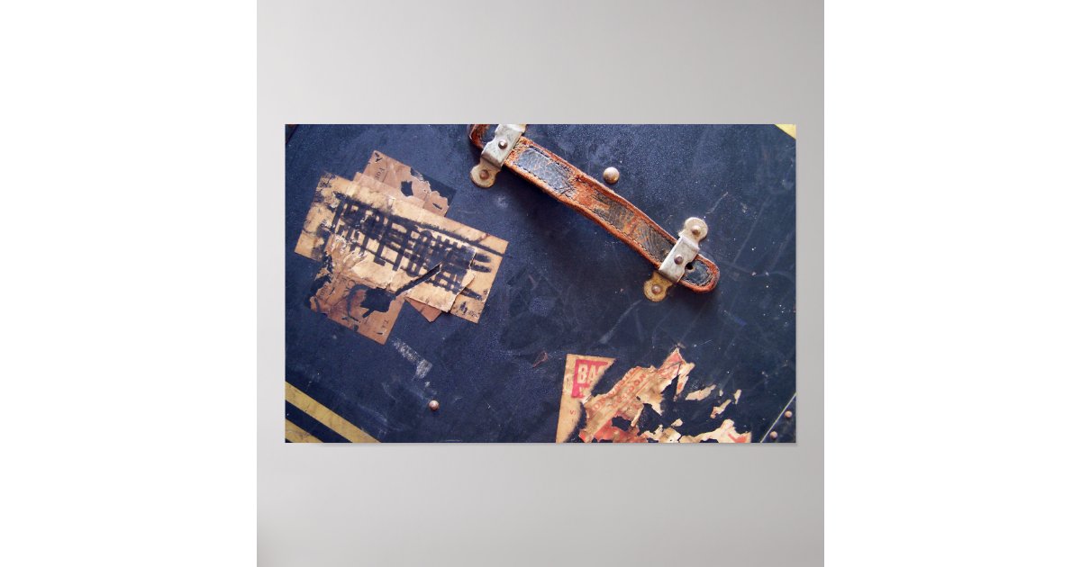Old Baggage Stickers Poster | Zazzle