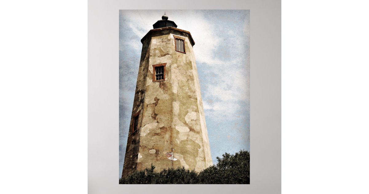 "Old Baldy" Lighthouse Poster | Zazzle