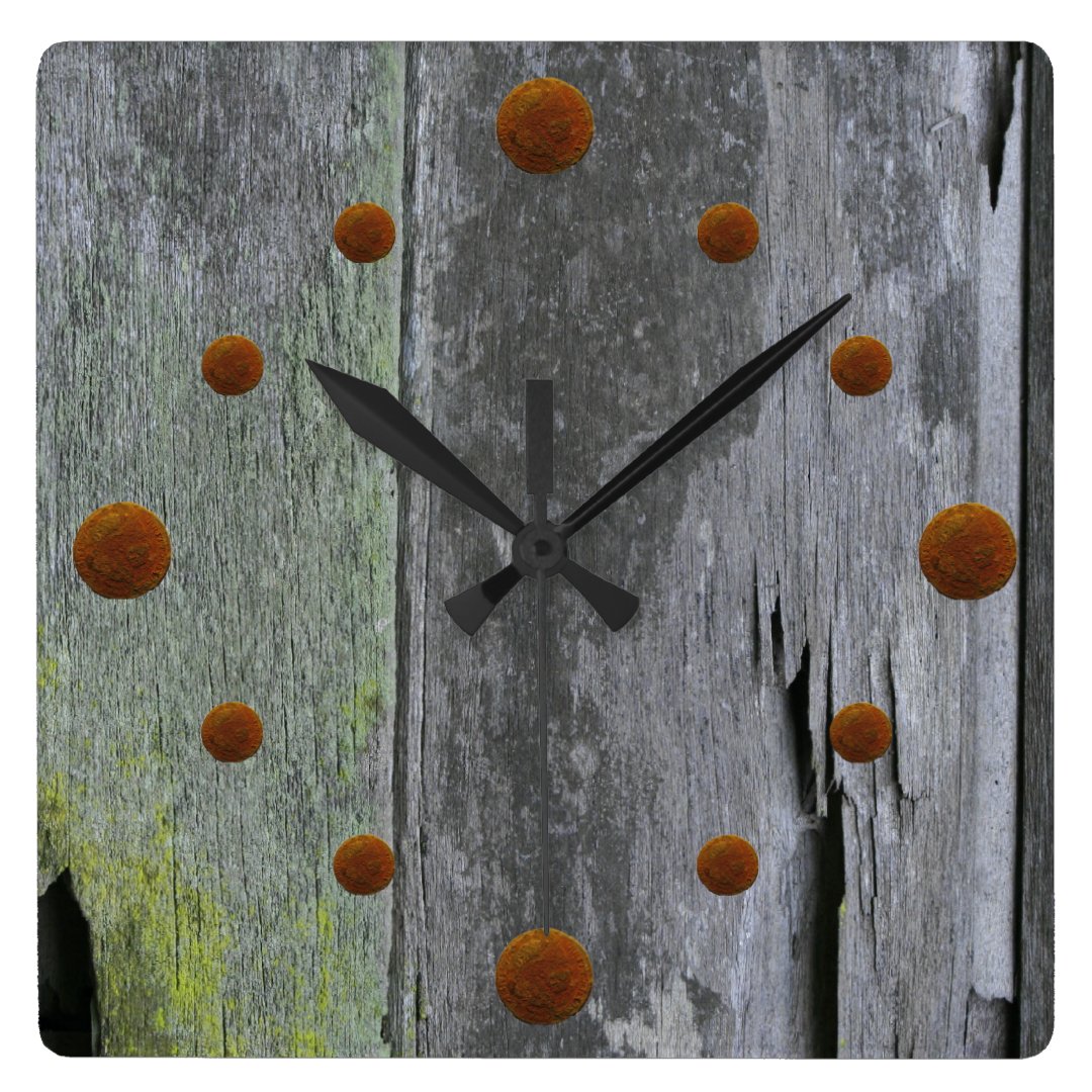 Old Barn Wood Wall Clock | Zazzle
